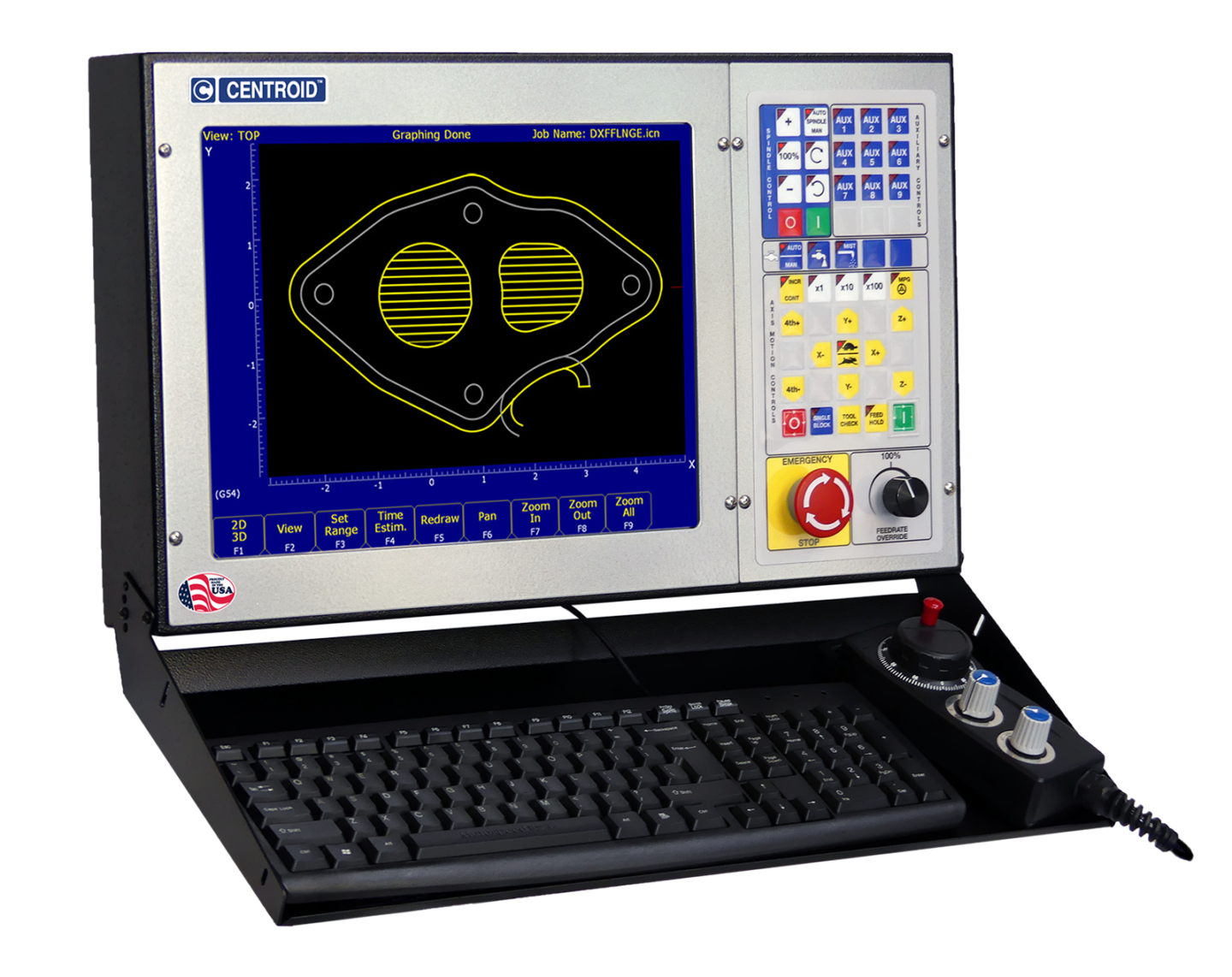 Centroid Hickory CNC Operator's Console With Integrated CNCPC