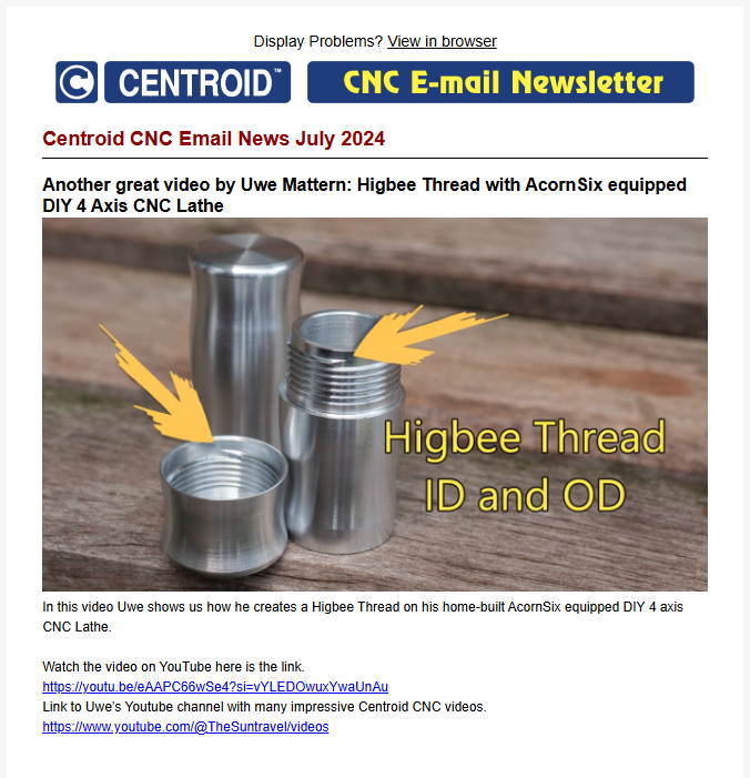 Centroid CNC 2024 July Newsletter - CENTROID CNC Controls, Shop CNC Controllers For Milling ...